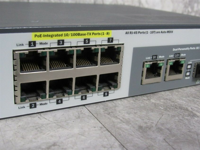 HP ProCurve J9137A 2520-8 POE Ethernet Switch w/ Power Adapter ...